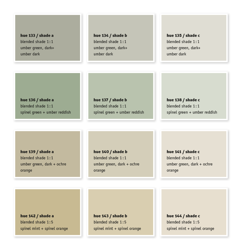 Colour Chart Wall Paints & Plasters - KREIDEZEIT Naturfarben GmbH