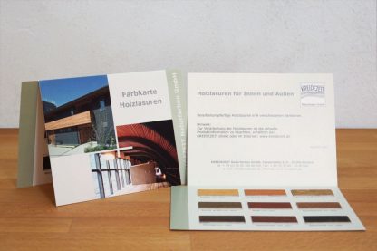 Farbkarte Holzlasuren in Holzfarbtönen - Kreidezeit Naturfarben